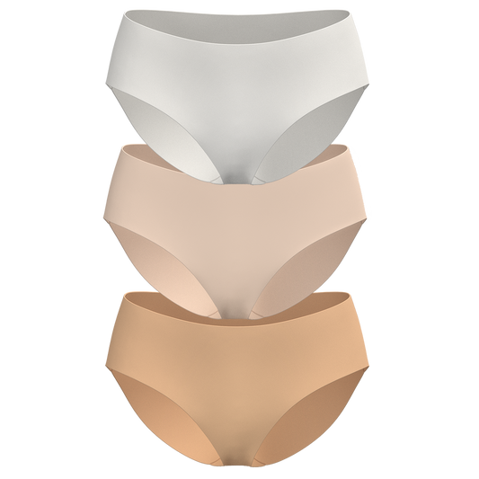 Mid Rise Bikini 3 Pack [Light Neutrals] – PantyPromise